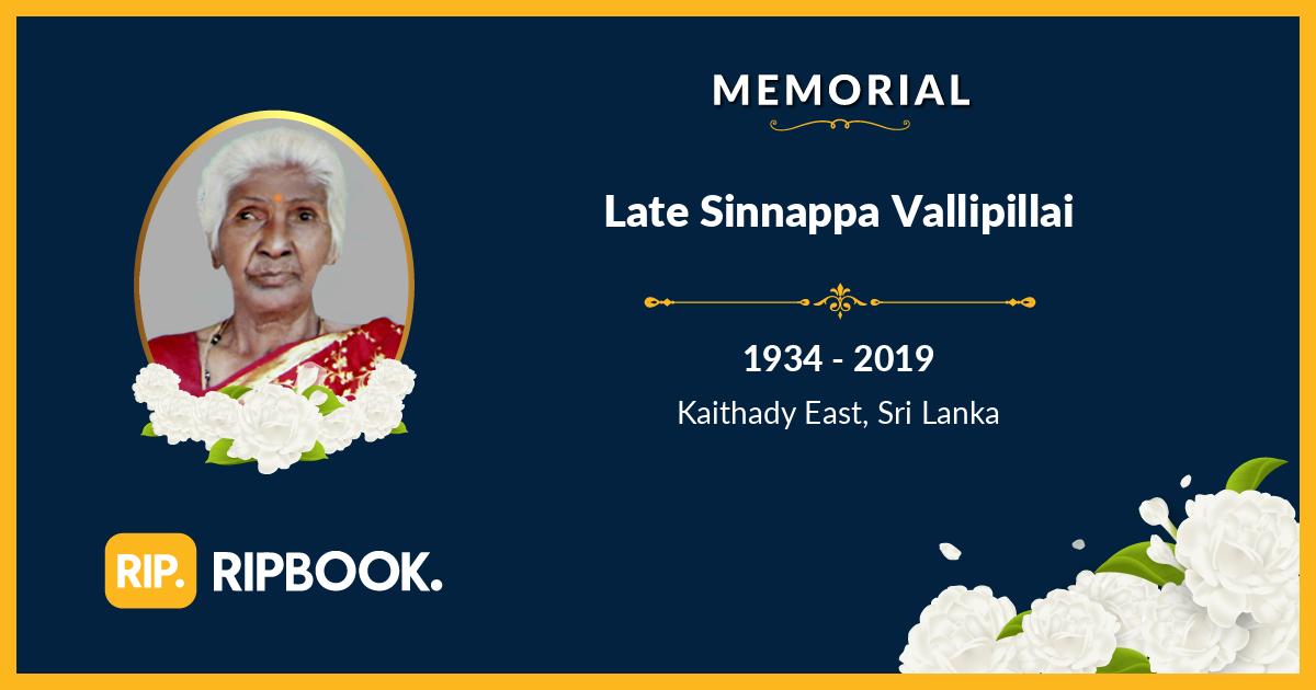 Late Sinnappa Vallipillai - RIPBook
