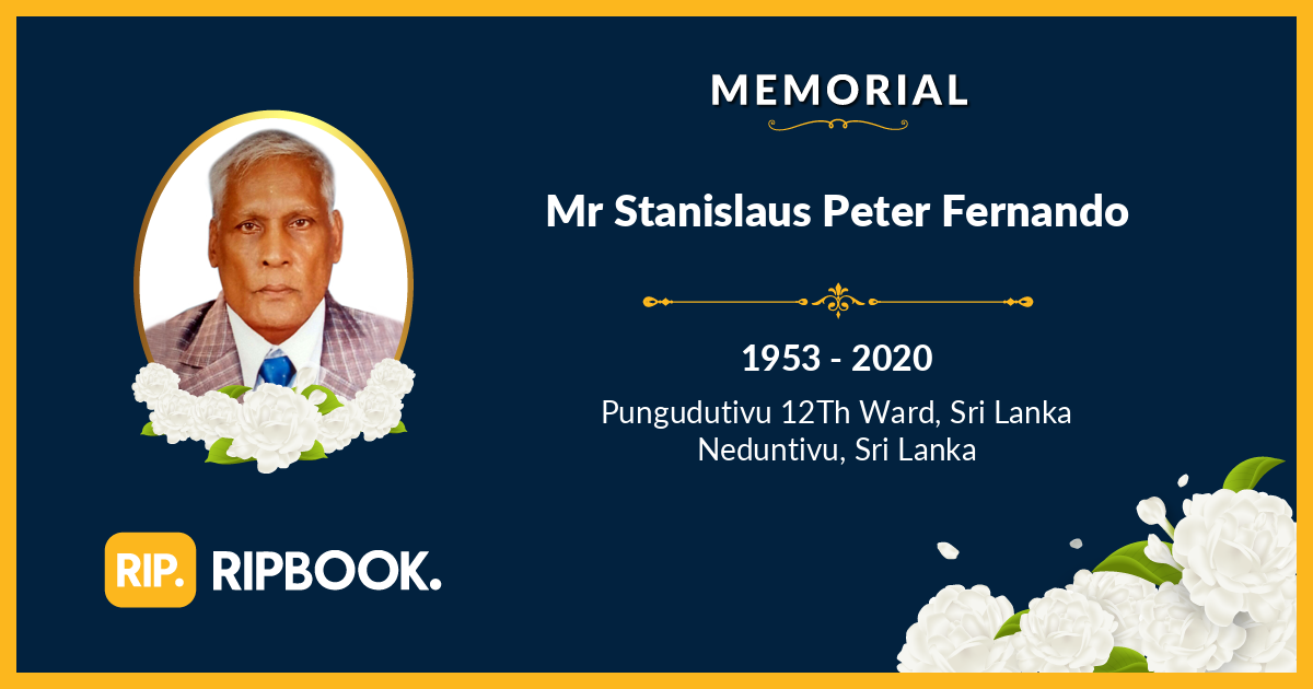 Late Stanislaus Peter Fernando - RIPBook