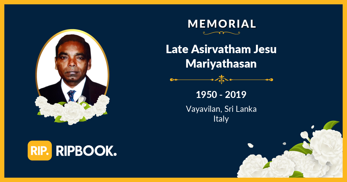 Late Asirvatham Jesu Mariyathasan - RIPBook