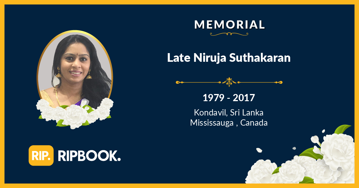 Late Niruja Suthakaran - RIPBook