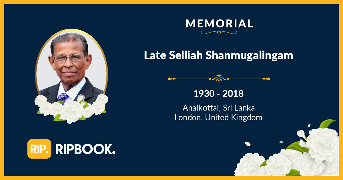 Late Selliah Shanmugalingam - RIPBook