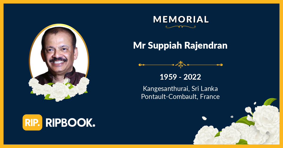 Late Suppiah Rajendran (Babu, Raju) - RIPBook