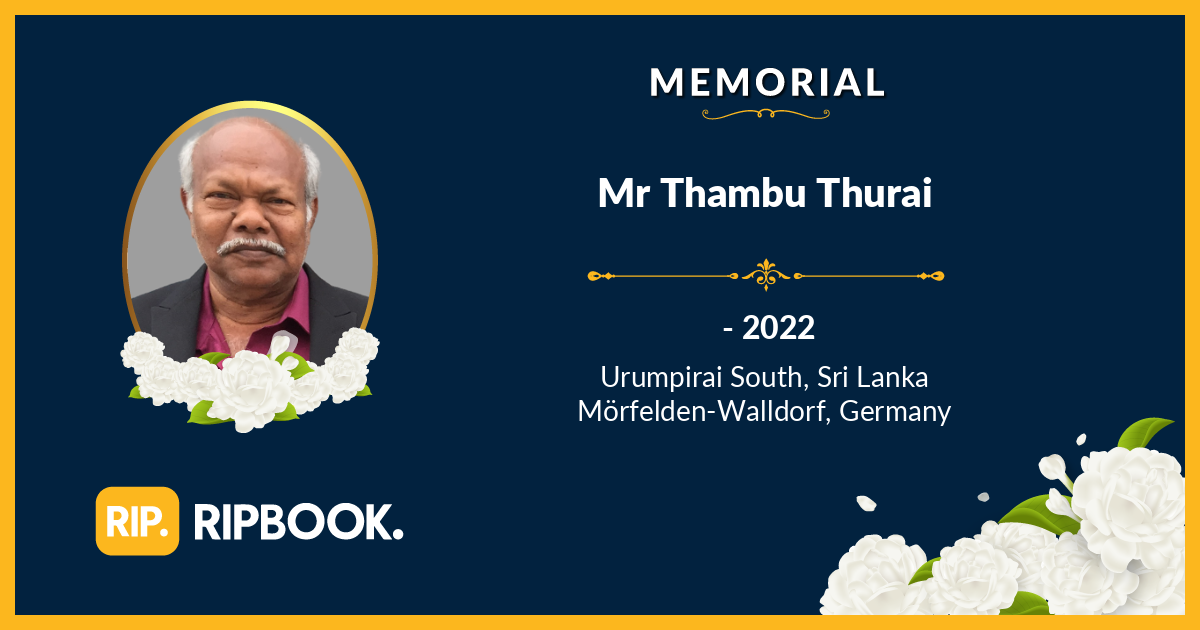 Tribute for Late Thambu Thurai By Tamilalayam - RIPBook