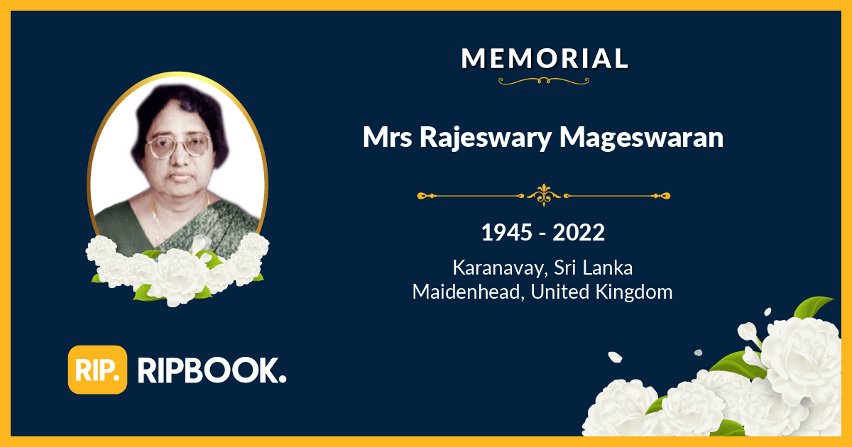 Late Rajeswary Mageswaran - RIPBook