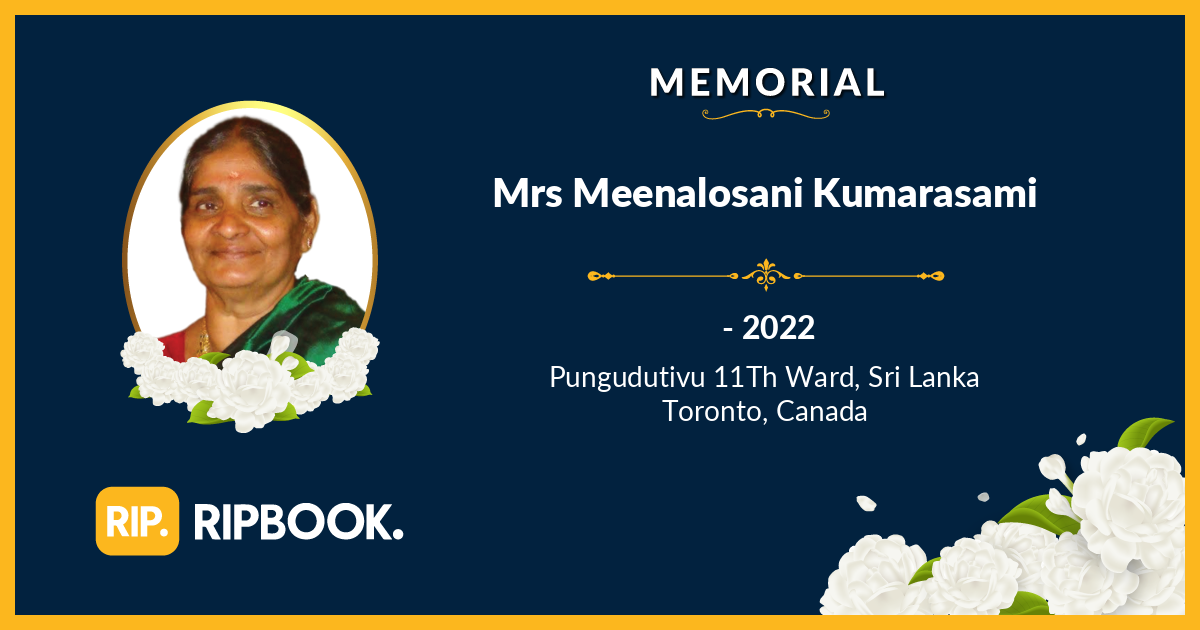 Late Meenalosani Kumarasami (Meenam) - RIPBook