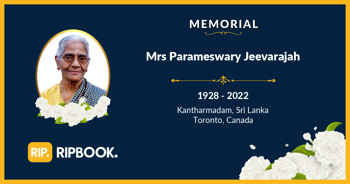 Late Parameswary Jeevarajah - RIPBook