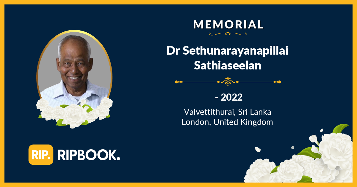 Dr Sethunarayanapillai Sathiaseelan - RIPBook