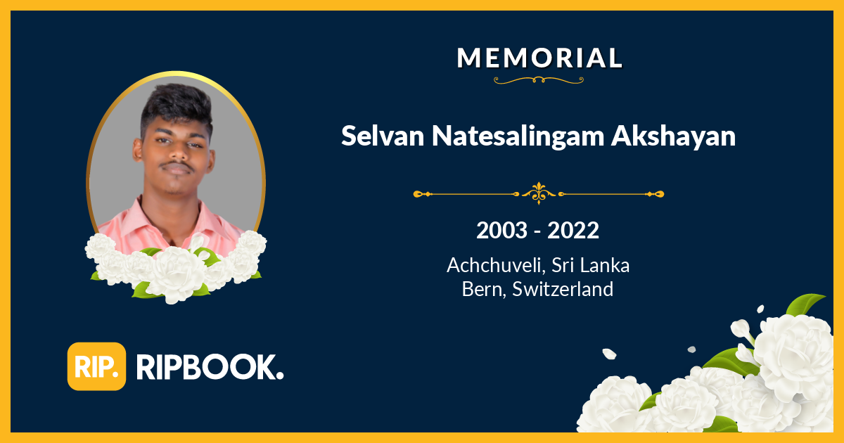 Late Natesalingam Akshayan - RIPBook