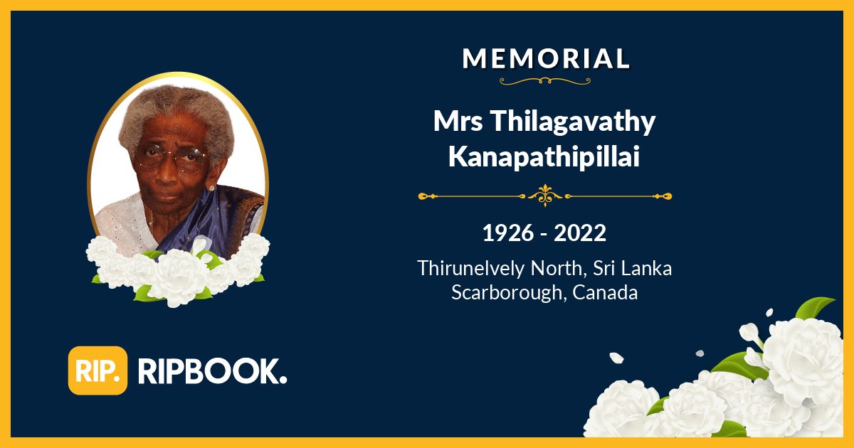Late Thilagavathy Kanapathipillai - RIPBook