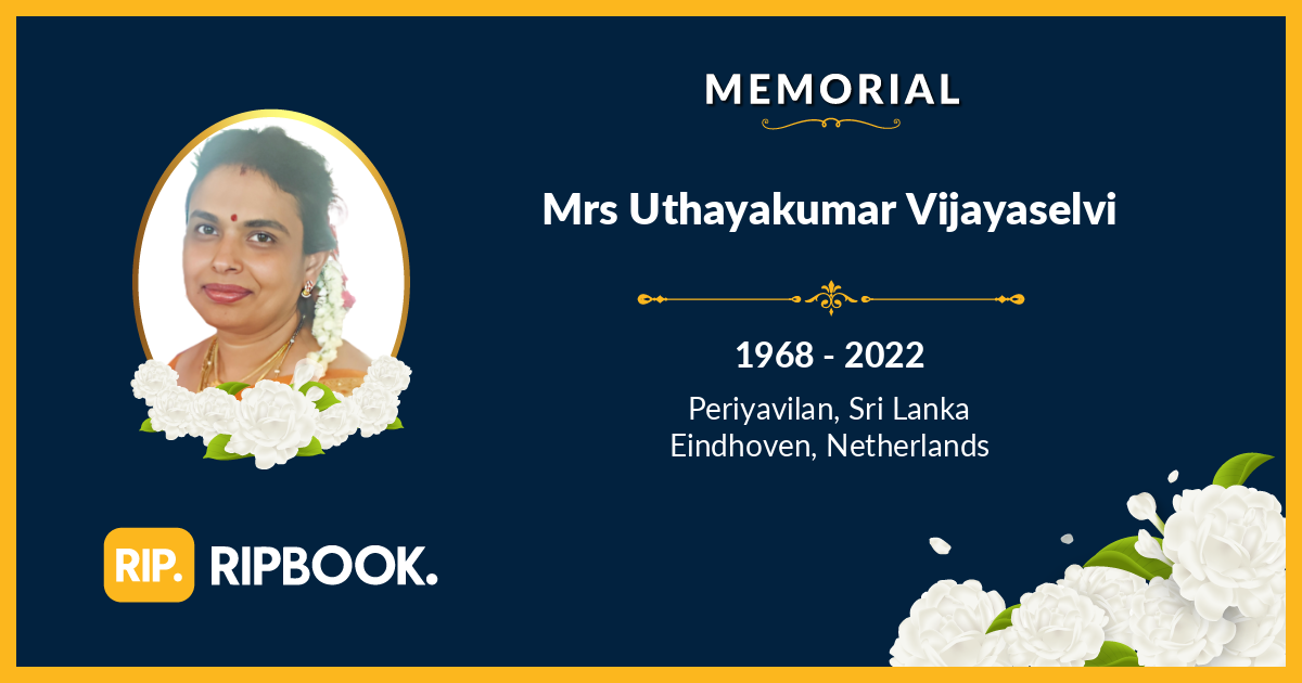 Late Uthayakumar Vijayaselvi - RIPBook