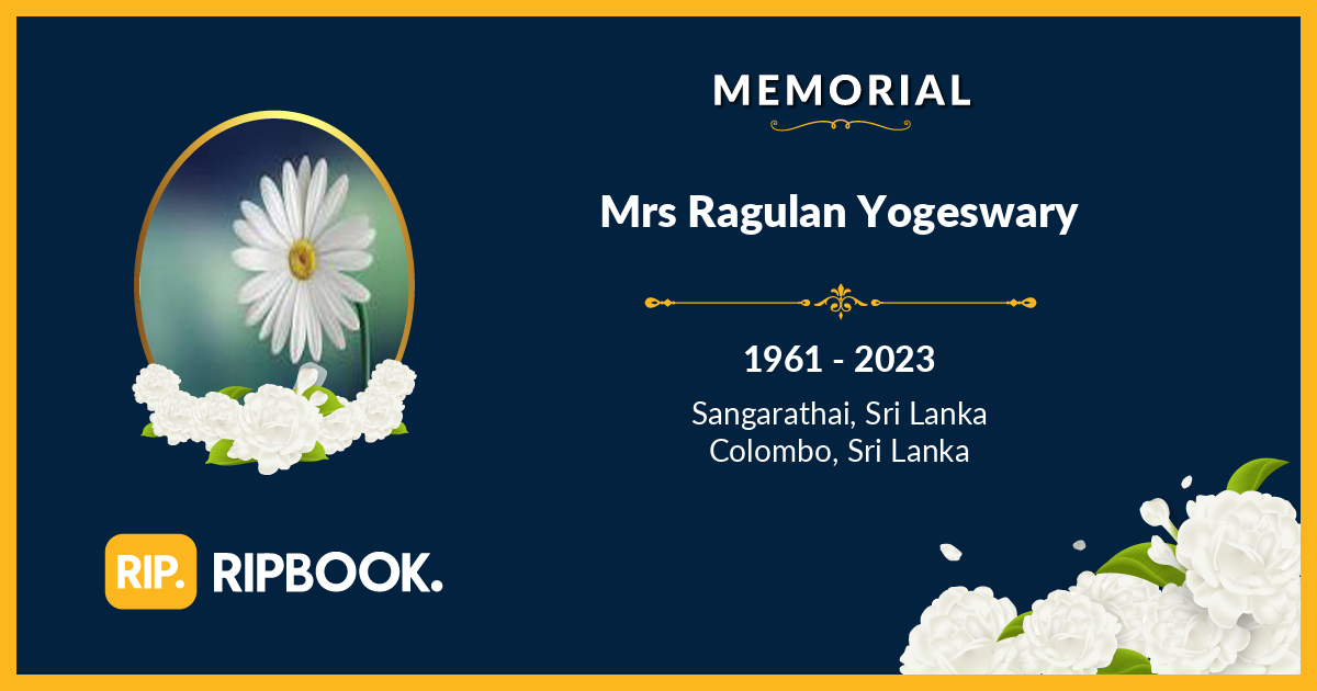 Late Ragulan Yogeswary - RIPBook
