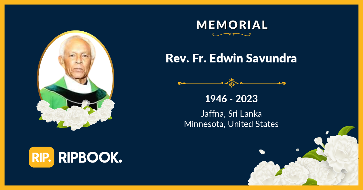 Tribute for Rev. Fr. Edwin Savundra By His Student - RIPBook