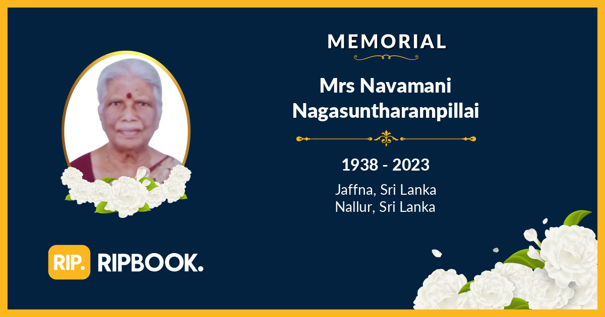 Late Navamani Nagasuntharampillai - RIPBook