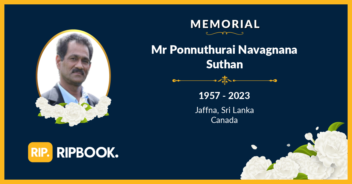 Late Ponnuthurai Navagnana Suthan - RIPBook