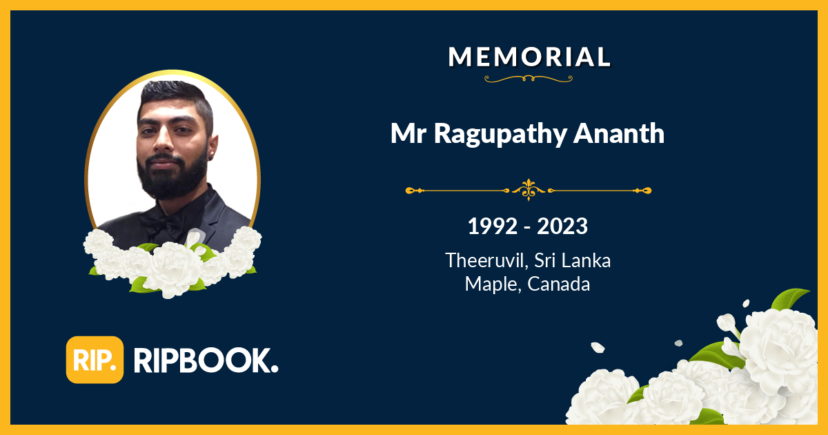 Tribute for Late Ragupathy Ananth By நண்பர் - RIPBook