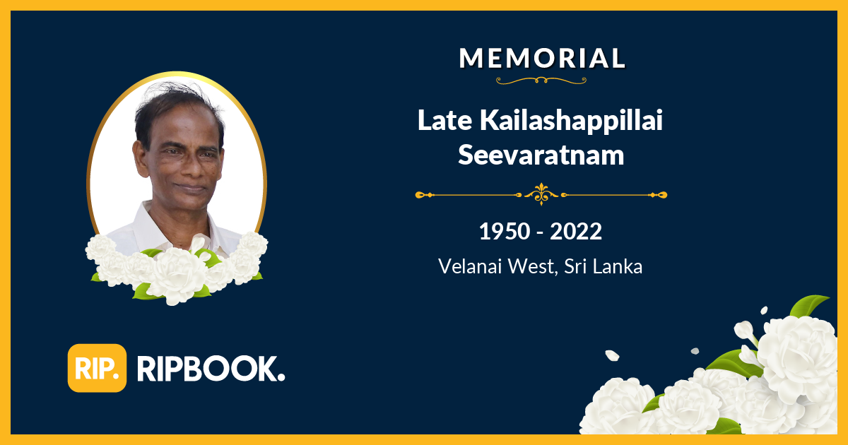 Late Kailashappillai Seevaratnam (Panchalingam) - RIPBook