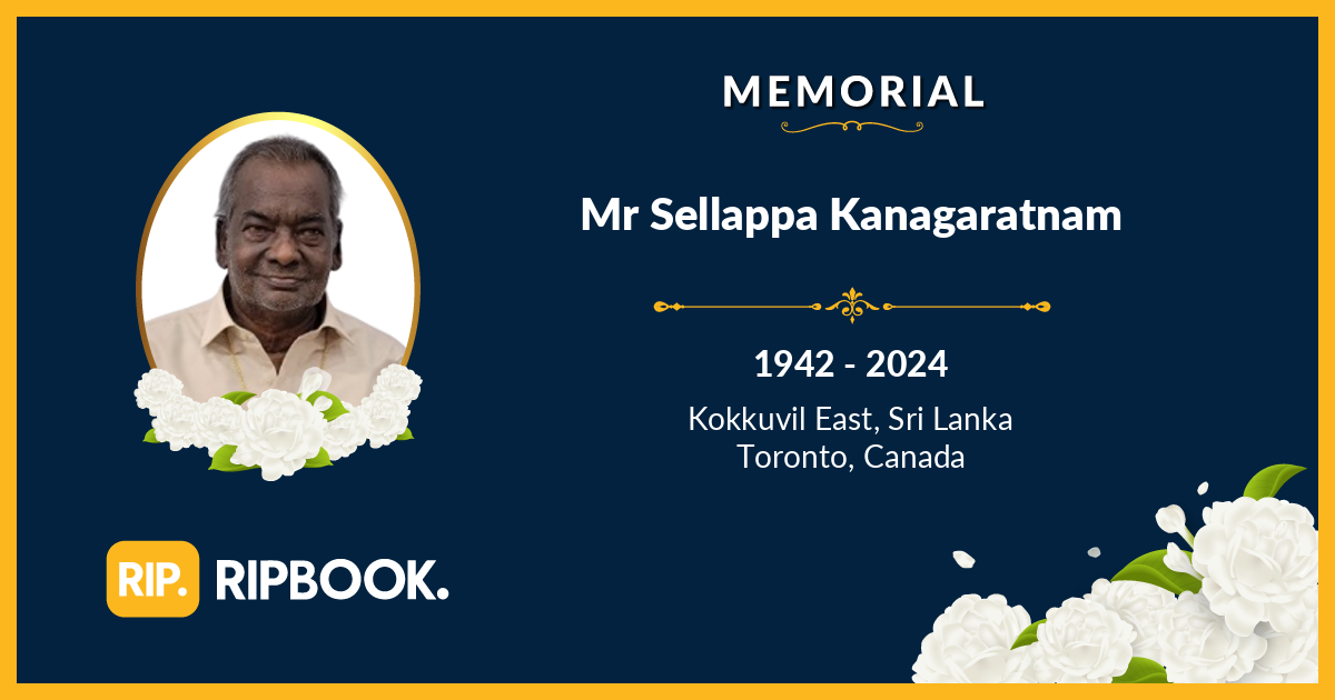 Late Sellappa Kanagaratnam - RIPBook