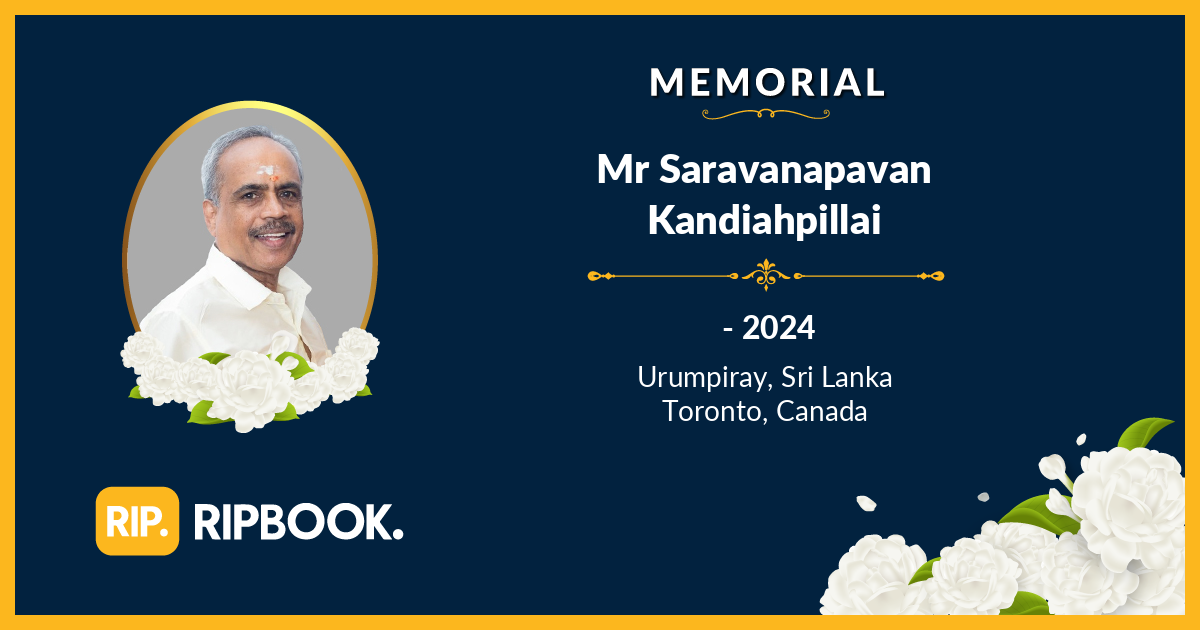 Late Saravanapavan Kandiahpillai - RIPBook