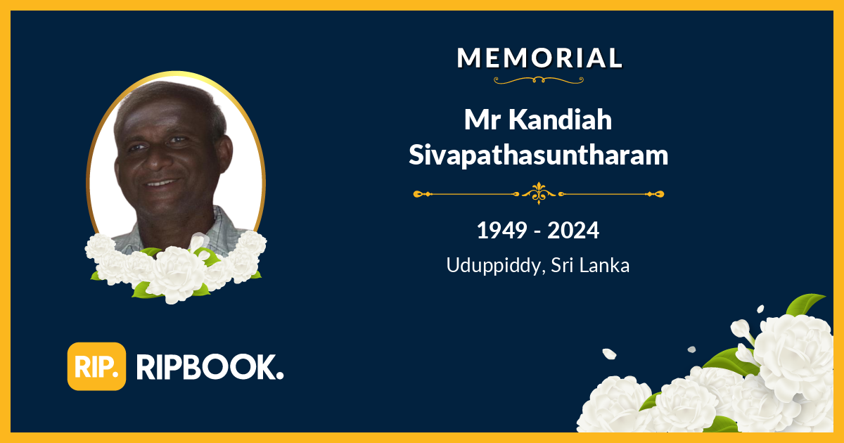 Late Kandiah Sivapathasundaram - RIPBook