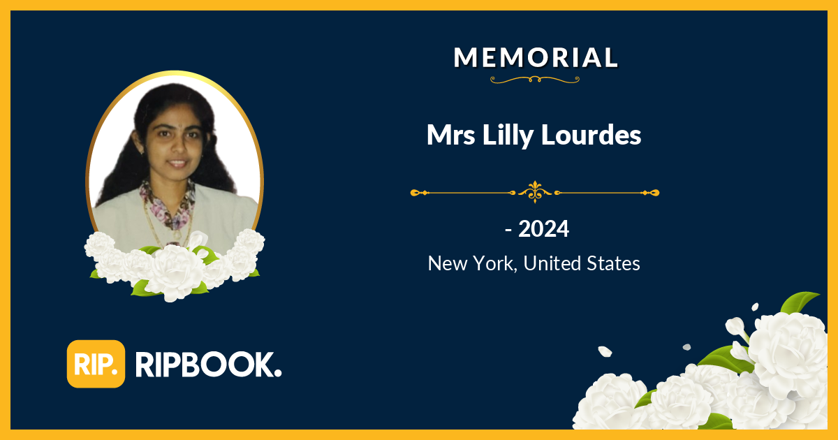 Late Lilly Lourdes Poorajah - RIPBook