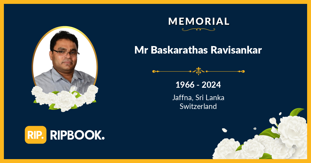 Mr Baskarathas Ravisankar - RIPBook