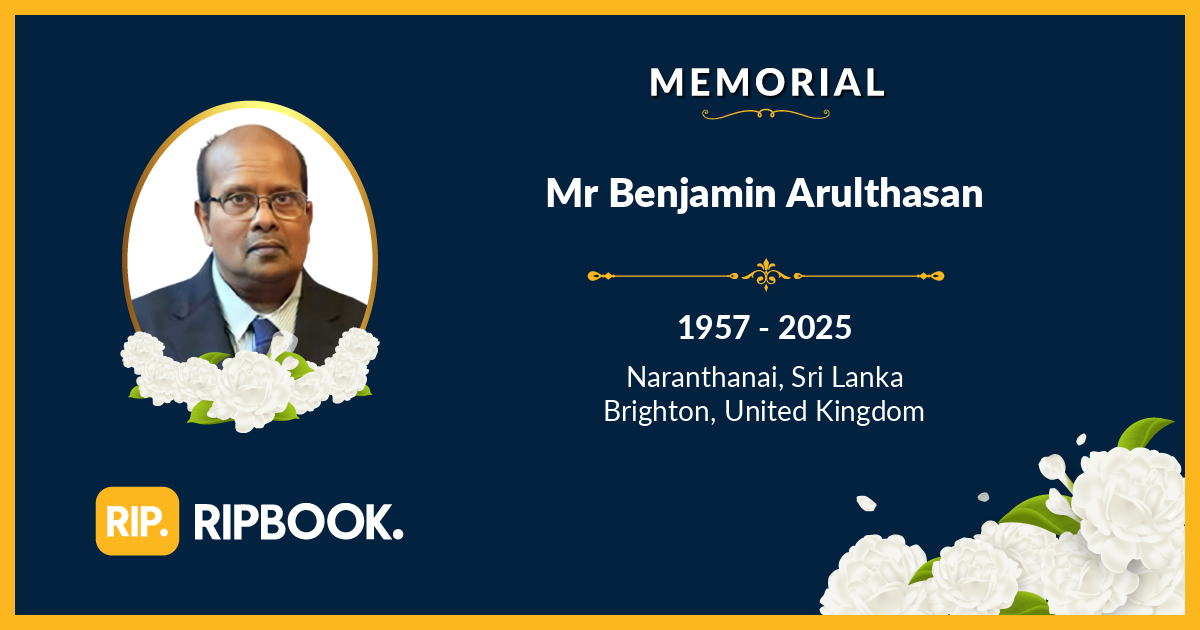 Mr Benjamin Arulthasan - RIPBook