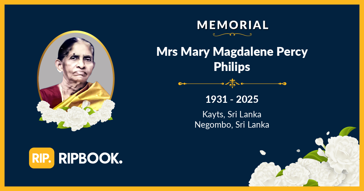 Mrs Mary Magdalene Percy Philips - RIPBook