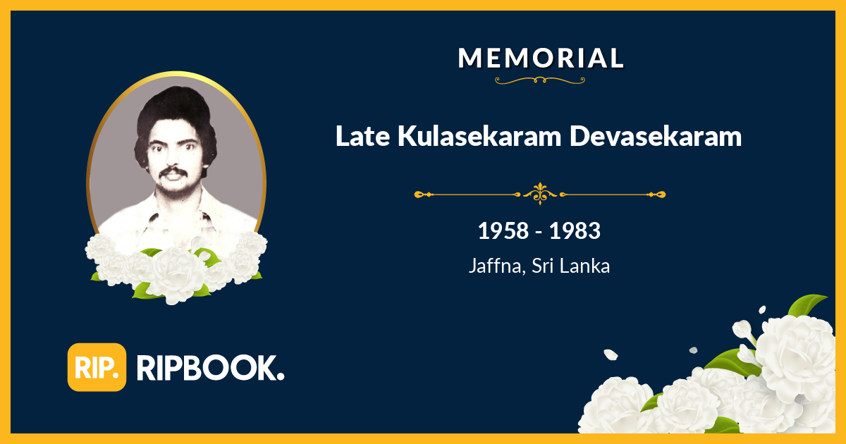 Late Kulasekaram Devasekaram (Oberoi Devan) - RIPBook