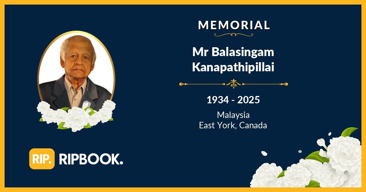 Mr Balasingam Kanapathipillai - RIPBook