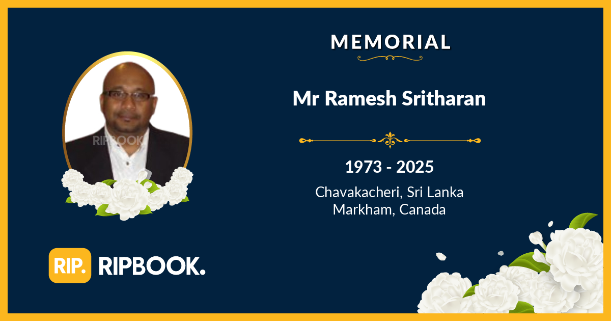 Mr Ramesh Sritharan - RIPBook