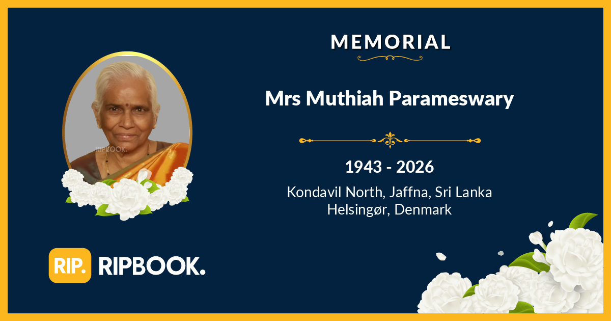 Tribute for Mrs Muthiah Parameswary By Ananthy, Logan, Kasthuri ...