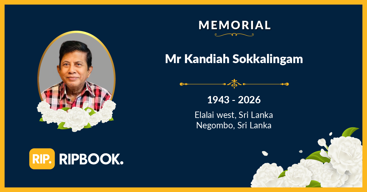 Tribute for Mr Kandiah Sokkalingam By Panch & Rany - RIPBook