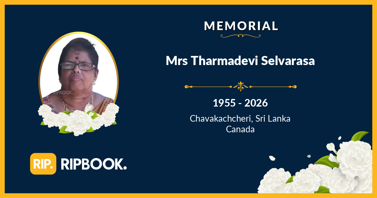 Mrs Tharmadevi Selvarasa - RIPBook