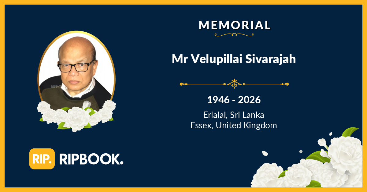 Mr Velupillai Sivarajah - RIPBook