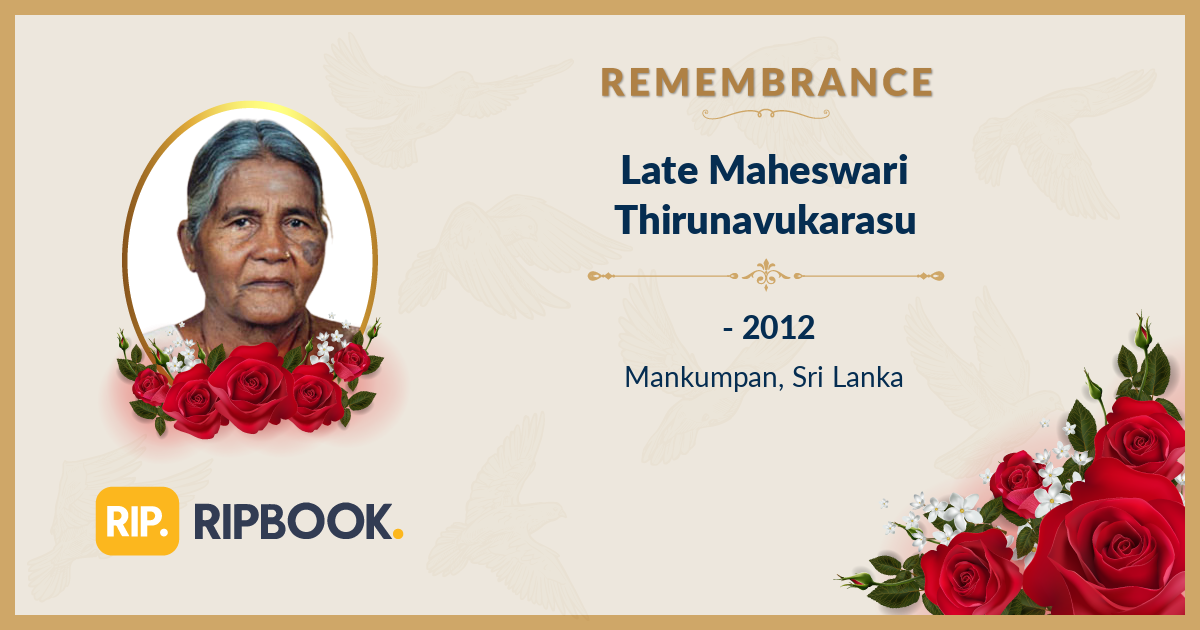 Late Maheswari Thirunavukarasu - 10th Year Remembrance - RIPBook