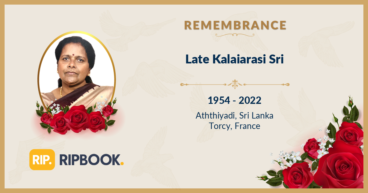 Late Kalaiarasi Sri - 1st Year Remembrance - RIPBook