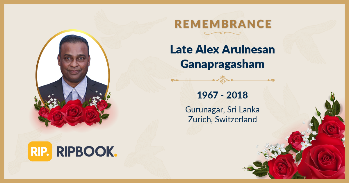 Late Alex Arulnesan Ganapragasham (Julias) - 5th Year Remembrance - RIPBook