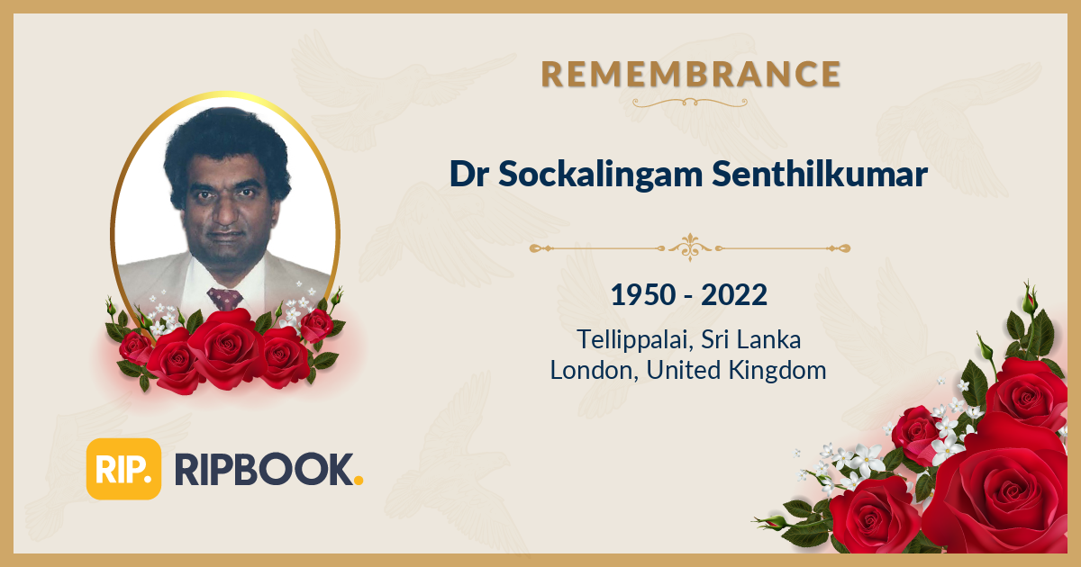 Dr Sockalingam Senthilkumar - 1st Year Remembrance - RIPBook