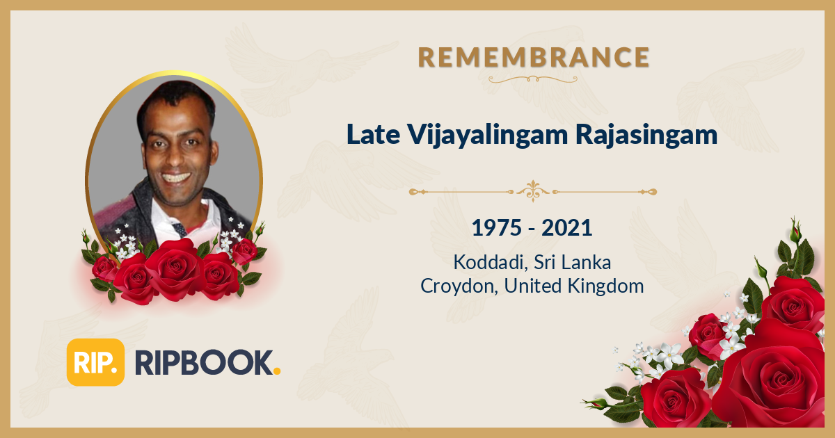 Late Vijayalingam Rajasingam (Vije) - 2nd Year Remembrance - RIPBook