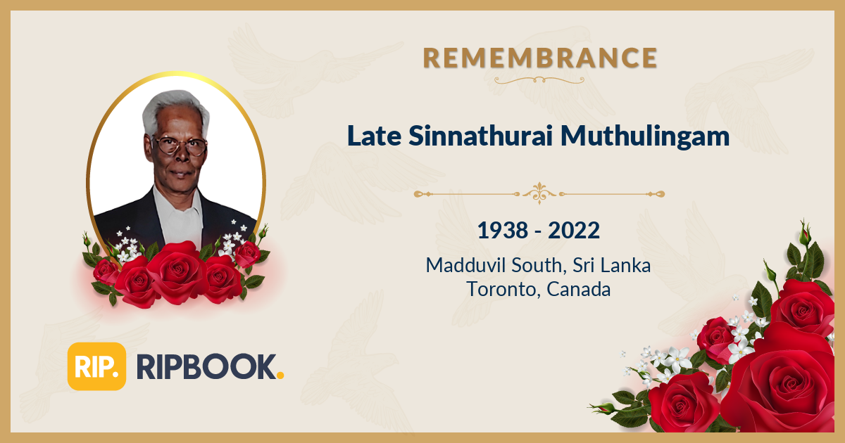 Late Sinnathurai Muthulingam - 1st Year Remembrance - RIPBook