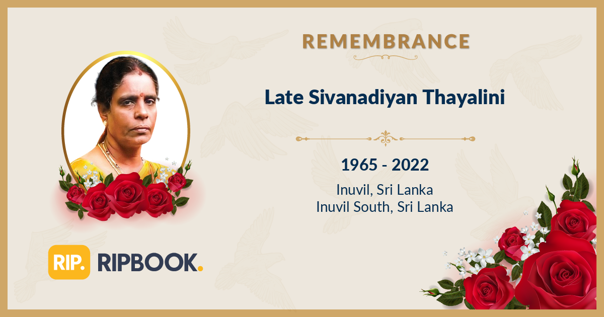 Late Sivanadiyan Thayalini - 1st Year Remembrance - RIPBook