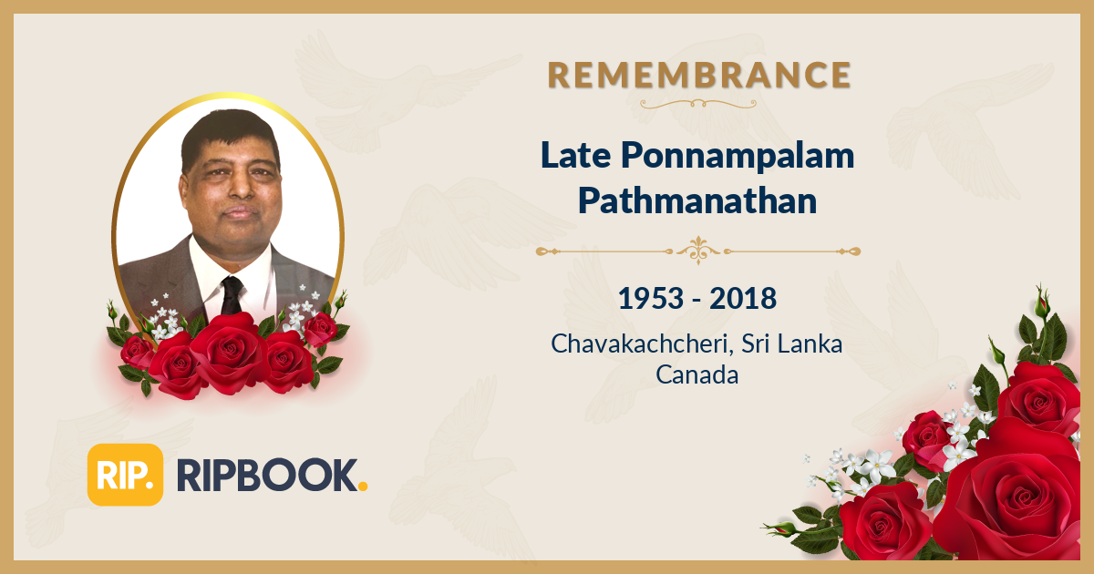 Late Ponnampalam Pathmanathan (பொன்.பத்மநாதன்-Redd Barna) - 6th Year ...