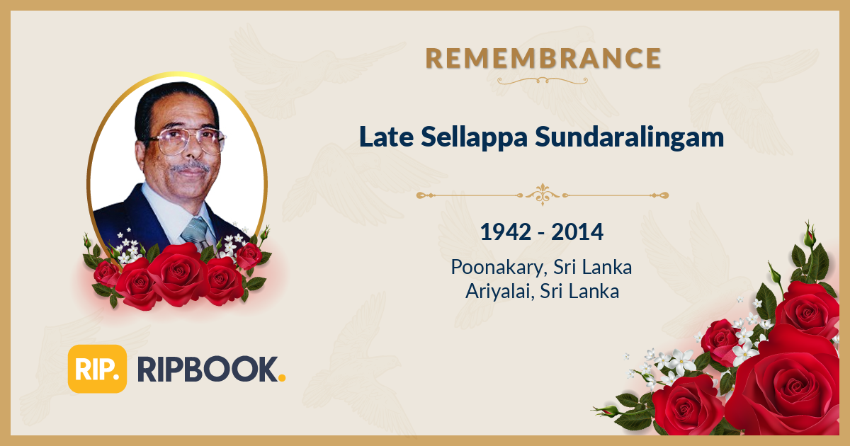 Late Sellappa Sundaralingam - 10th Year Remembrance - RIPBook