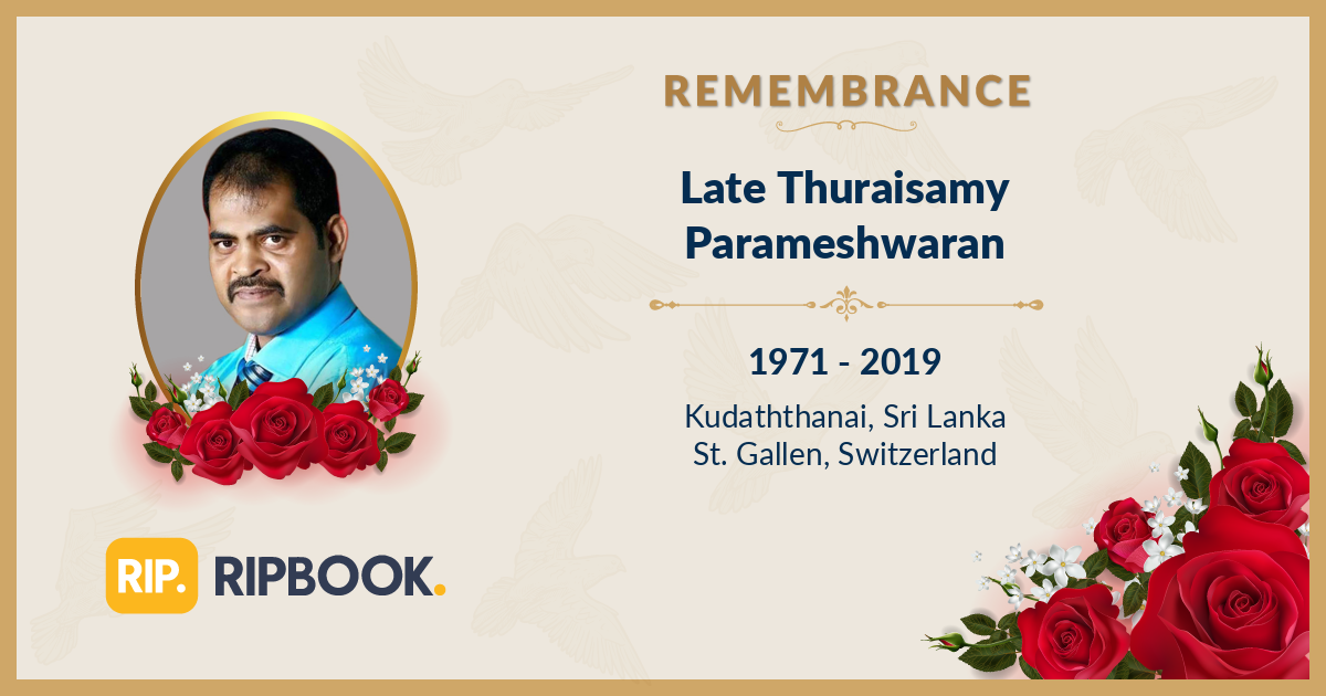 Late Thuraisamy Parameshwaran (கண்ணன்) - 5th Year Remembrance - RIPBook
