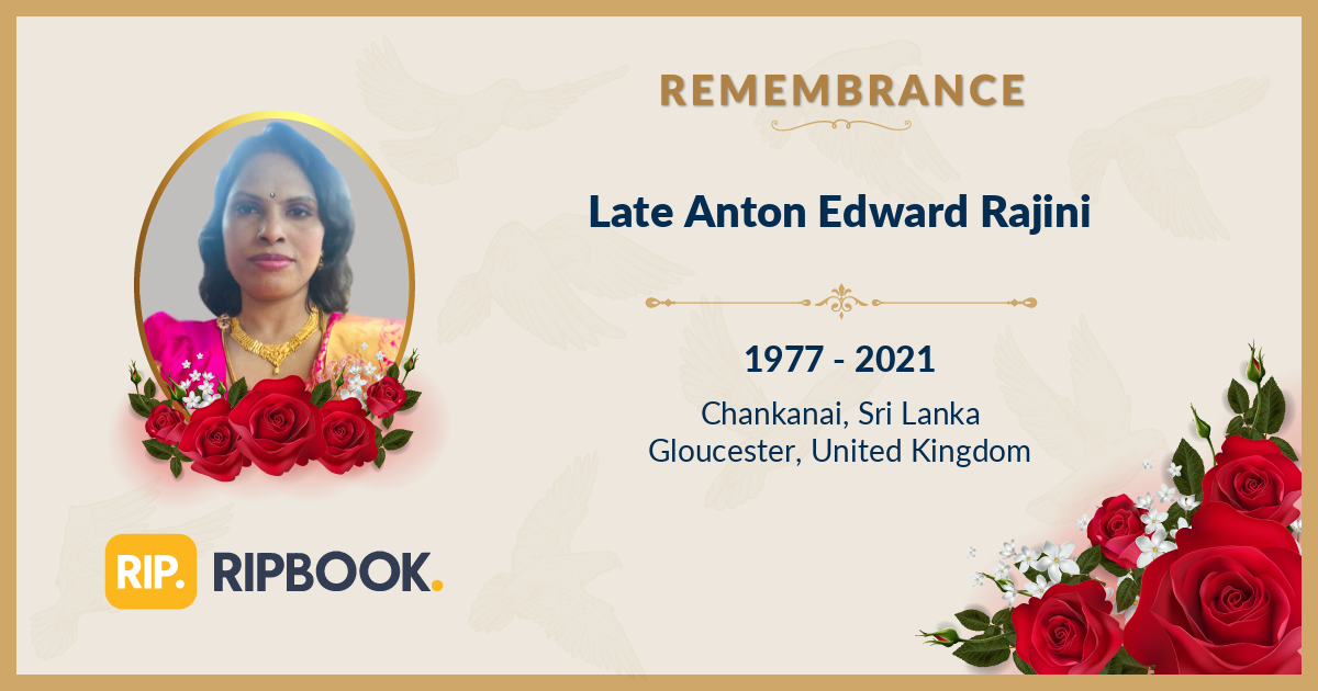 Late Anton Edward Rajini - 3rd Year Remembrance - RIPBook