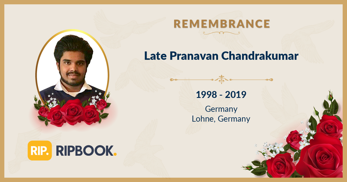 Late Pranavan Chandrakumar - 5th Year Remembrance - RIPBook