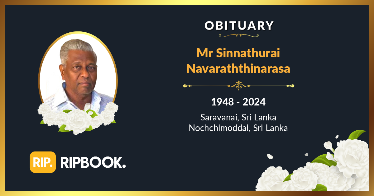 Late Sinnathurai Navaraththinarasa - Obituary - RIPBook