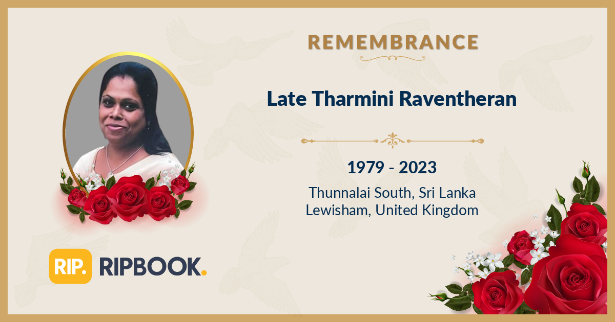 Late Tharmini Raventheran - 1st Year Remembrance - RIPBook