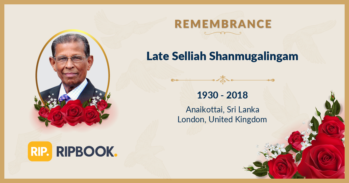 Late Selliah Shanmugalingam - 6th Year Remembrance - RIPBook