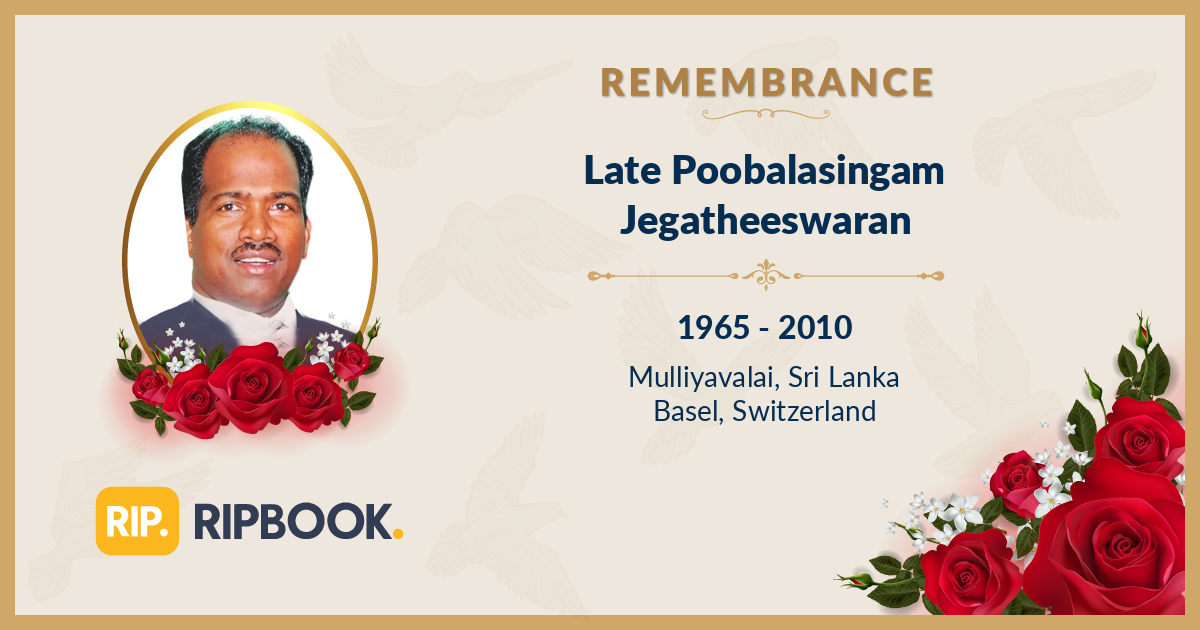 Late Poobalasingam Jegatheeswaran - 14th Year Remembrance - RIPBook